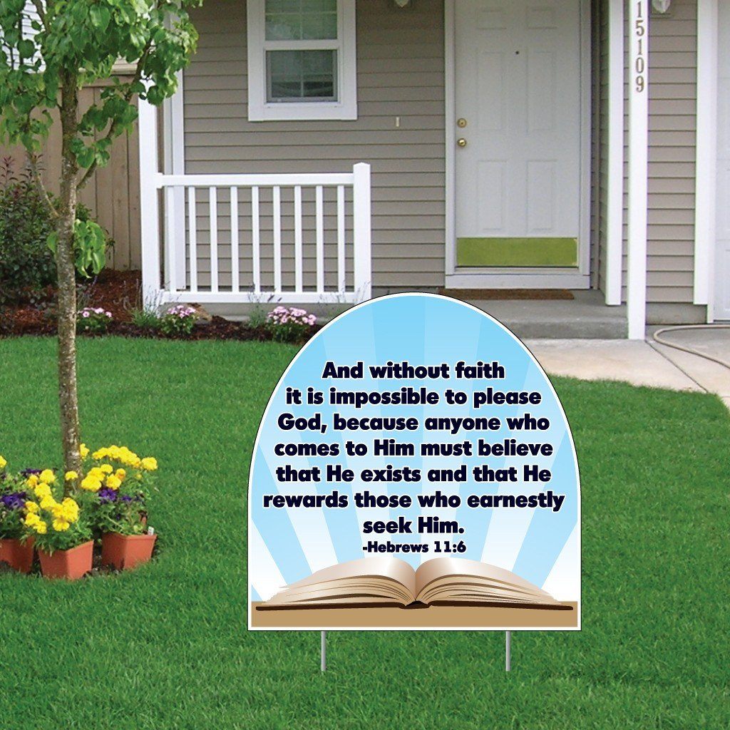 Hebrews 11 6 Shaped Yard Sign VictoryStore VictoryStore hebrews-11-6-shaped-yard-sign-victorystore-victorystore