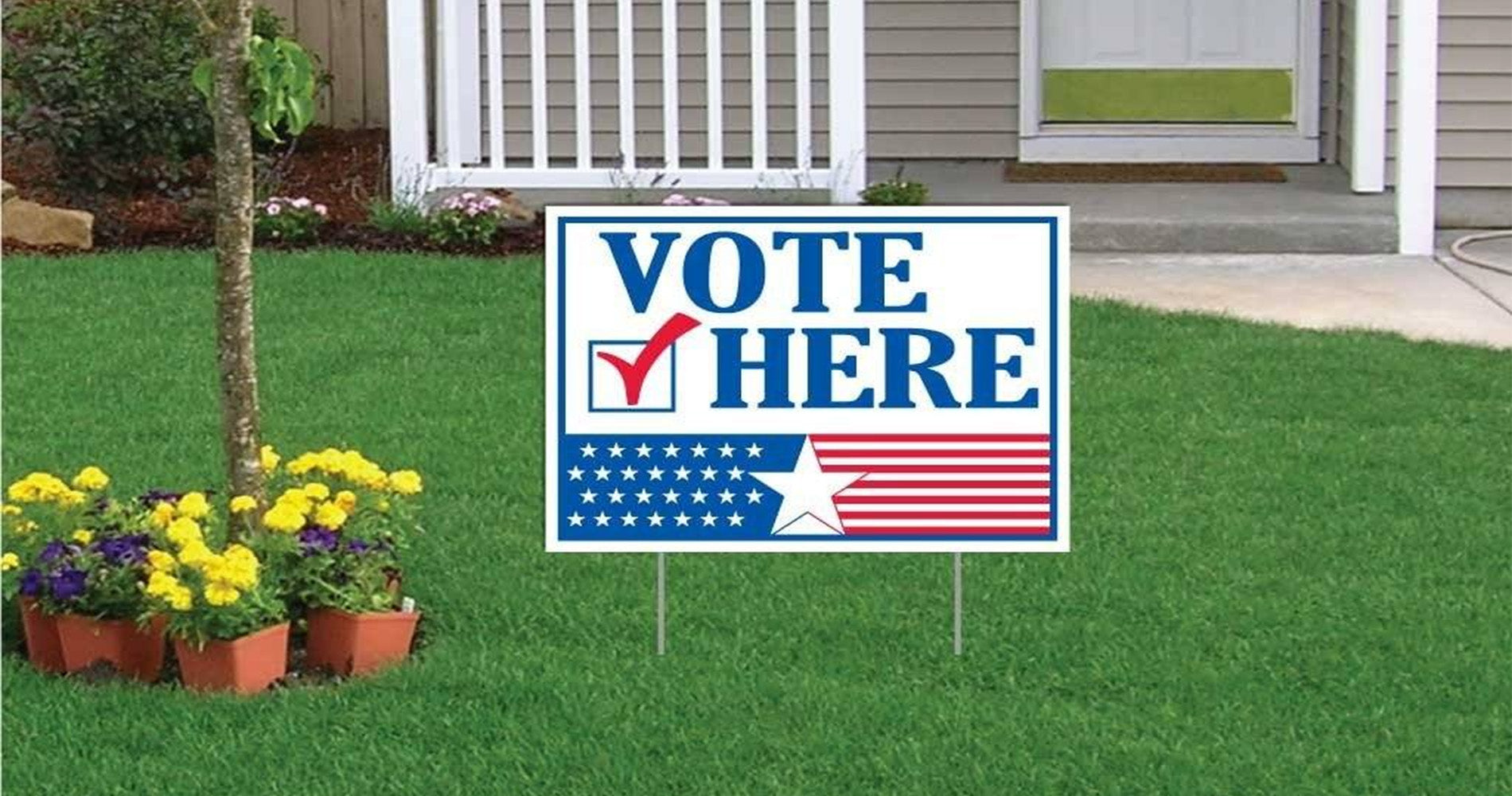 Election Day Signs | Vote Here Signs | VictoryStore.com