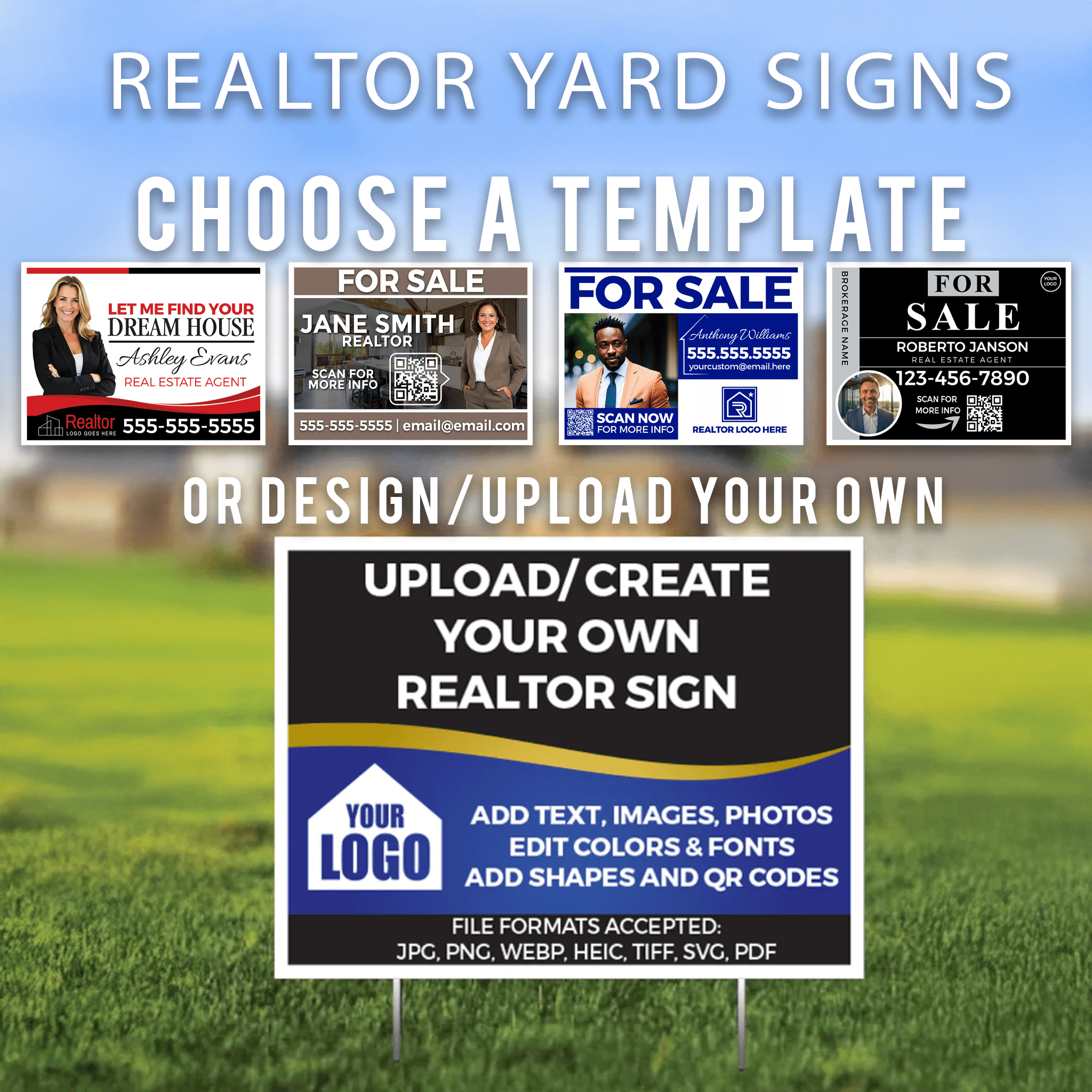 18" x 24" Custom Realtor Yard Signs | Durable Real Estate Signs ...