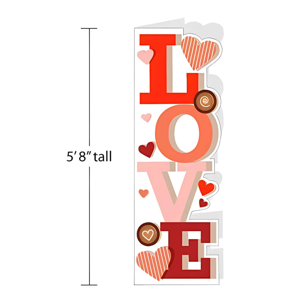 5'8" Giant Life-Sized Valentine's Day Greeting Card with Envelope ...