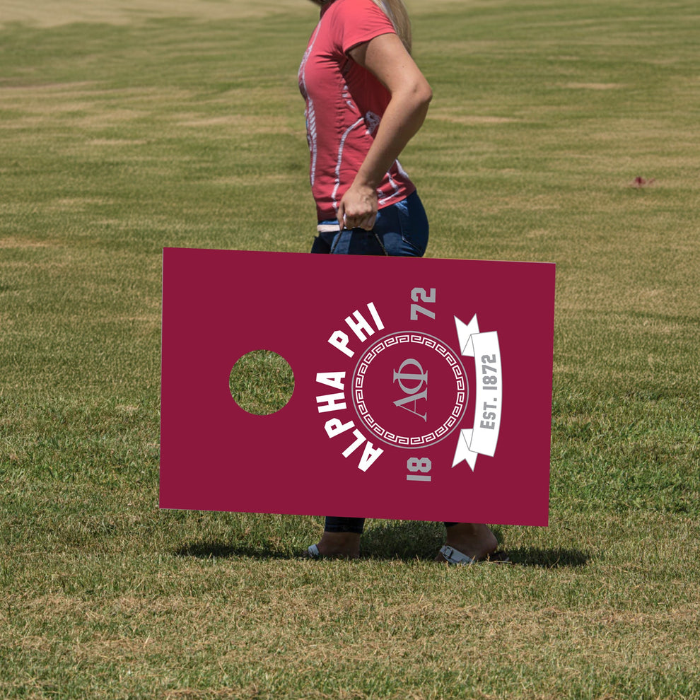 Alpha Phi Greek Rose Cornhole Yard Game – VictoryStore.com