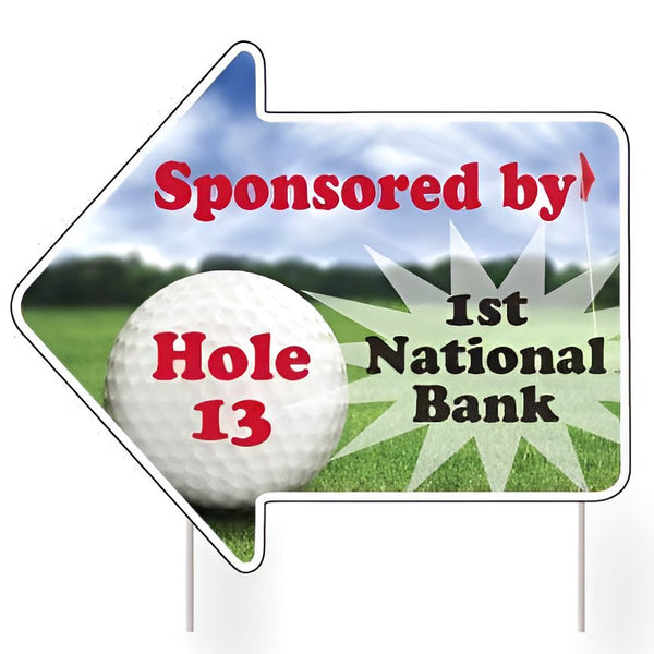 Arrow Shaped Golf Sign | VictoryStore – VictoryStore.com