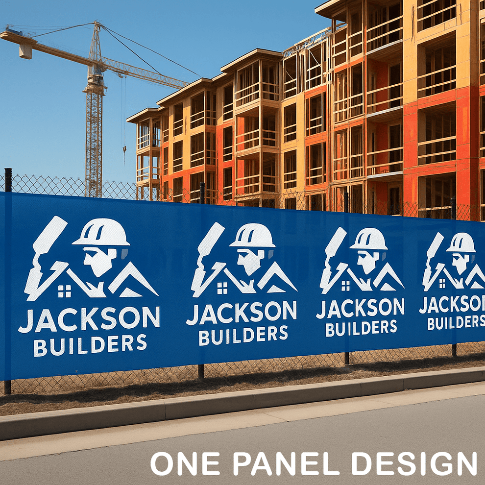 Custom Construction Fence Banner – Mesh Vinyl Privacy Wrap with Logo ...
