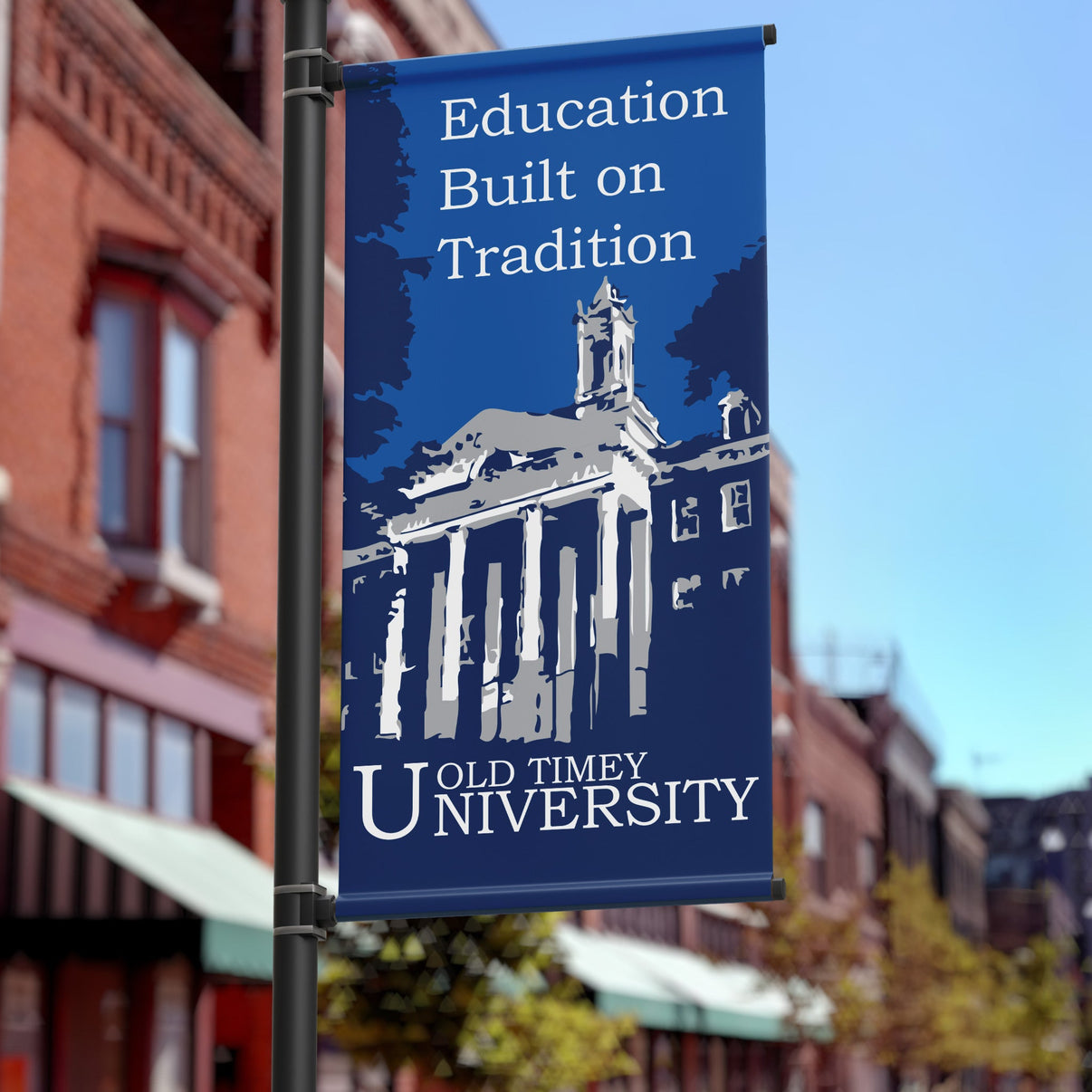 Custom Campus Pole Banner - Building Style Template – VictoryStore.com