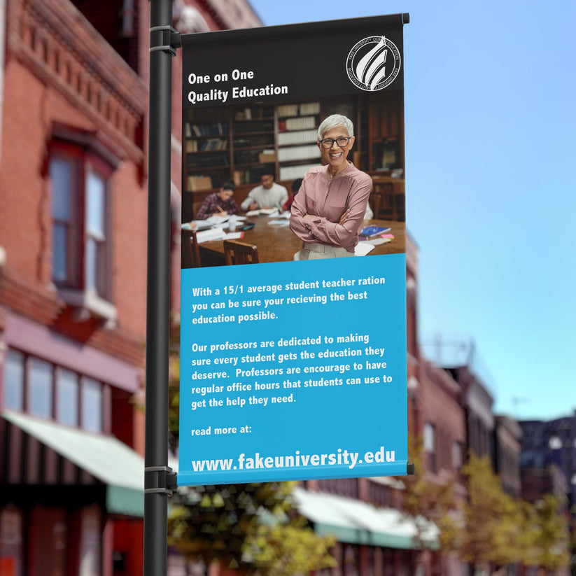 Custom Campus Pole Banner - Professor Style – VictoryStore.com