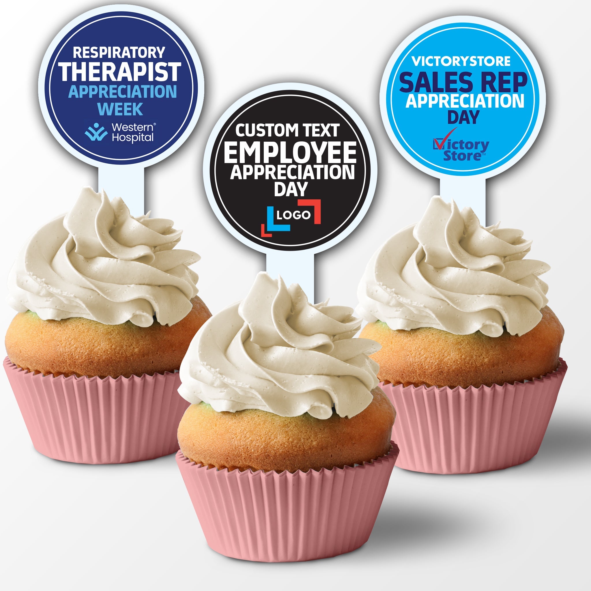 Custom Employee Appreciation Cupcake Toppers – VictoryStore.com