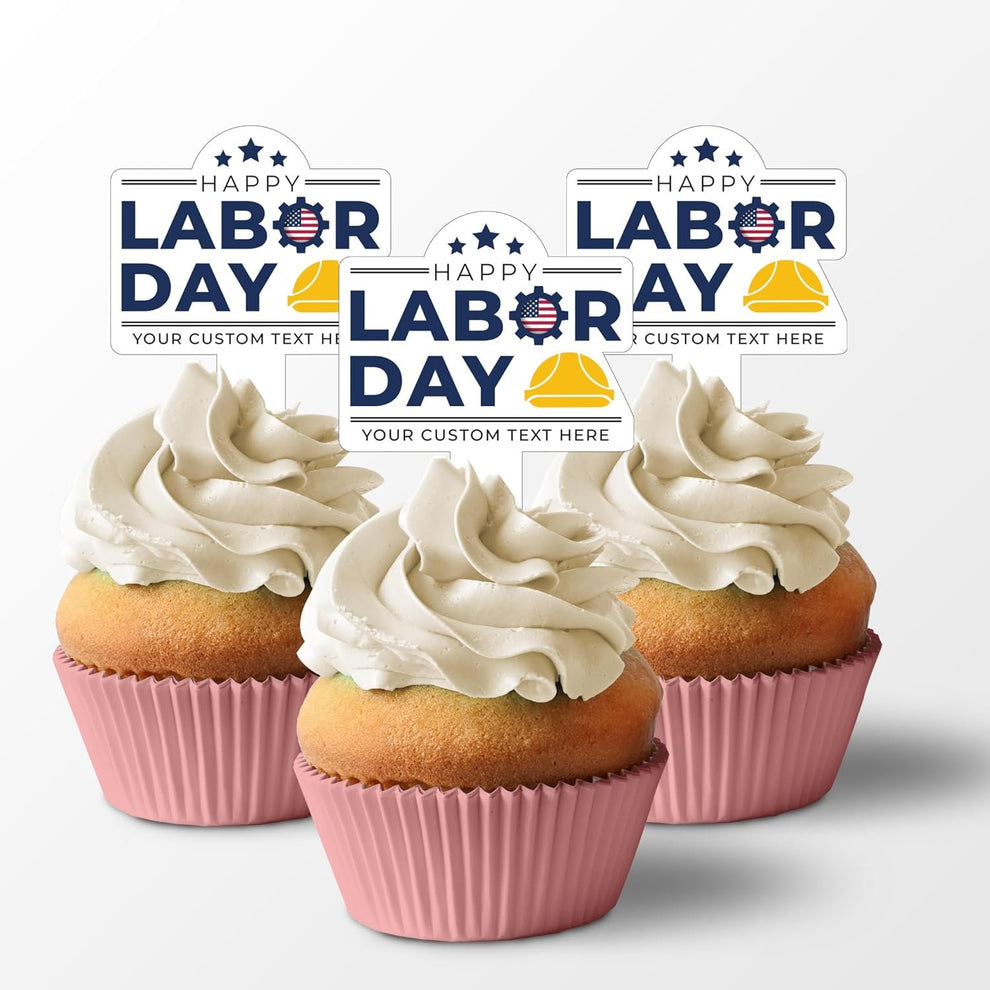 Custom Labor Cupcake Toppers - Happy First Day – VictoryStore.com