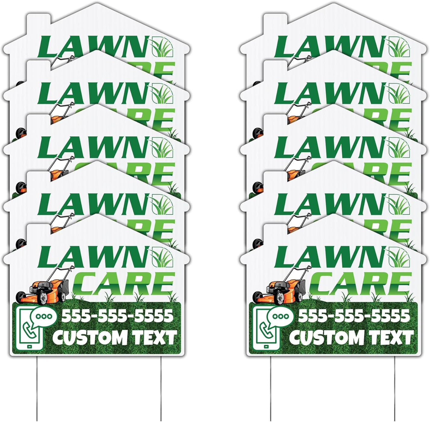 Custom Lawn Care Yard Signs | 10-Pack – VictoryStore.com