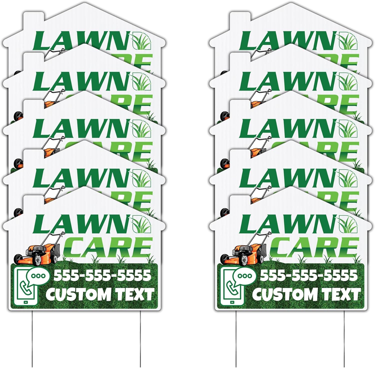 Custom Lawn Care Yard Signs | 10-Pack – VictoryStore.com