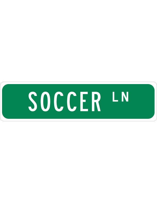Soccer Street Sign – Metal Sports Sign for Soccer Fans & Game Rooms ...