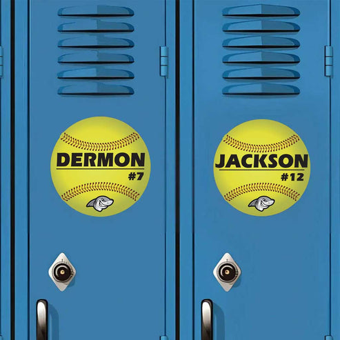 Custom Round Softball Locker Magnet – VictoryStore.com