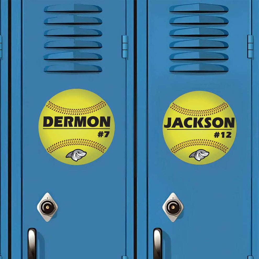 Custom Round Softball Locker Magnet – VictoryStore.com
