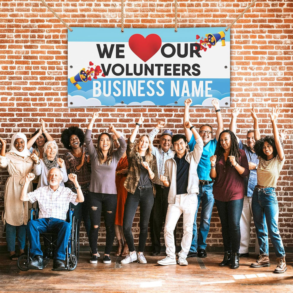 Custom Volunteer Appreciation Banner - 3x6 Feet Vinyl – VictoryStore.com