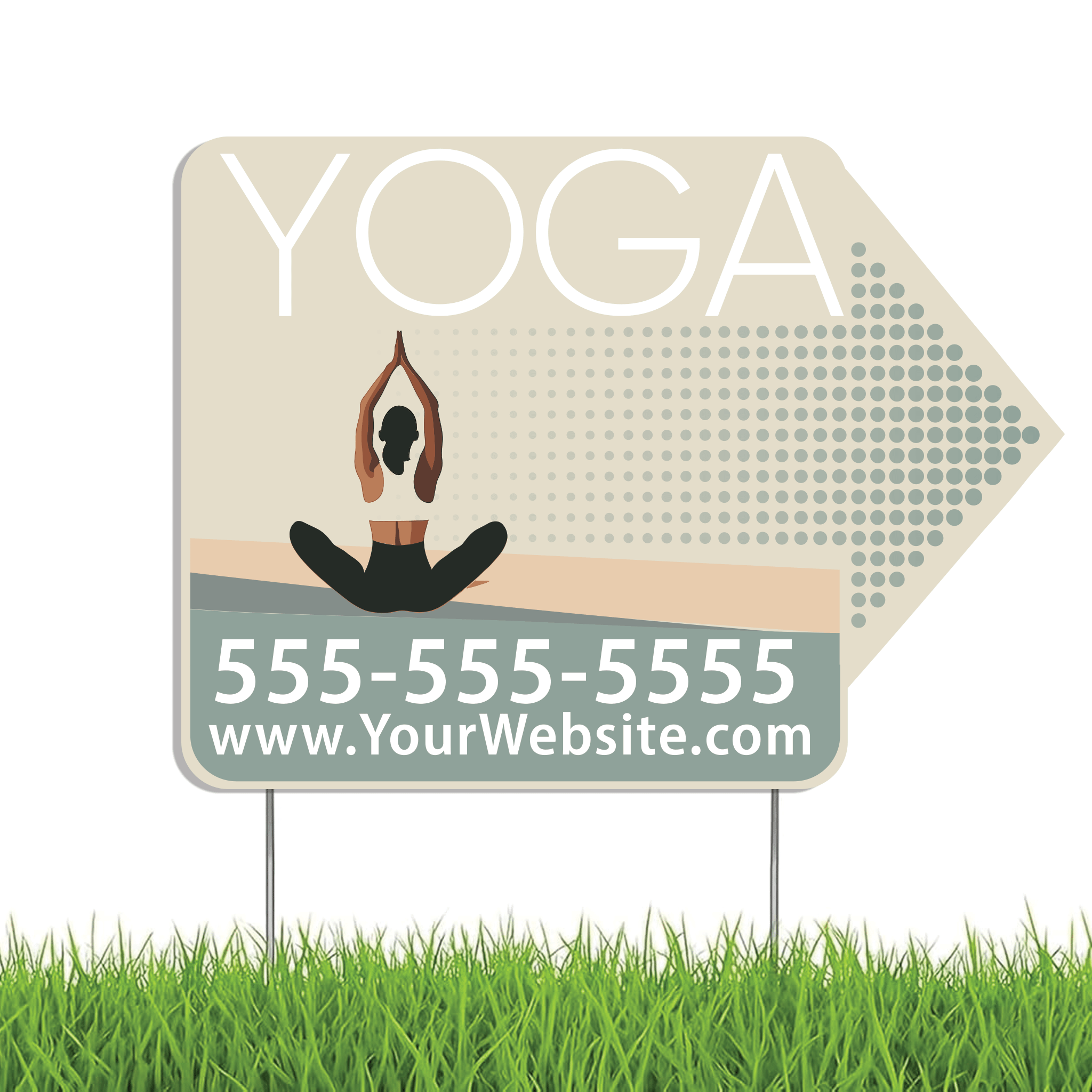 10-Pack Custom Yoga Yard Signs – 23"x17" Double-Sided Waterproof ...