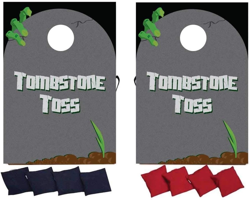 Tombstone Cornhole Set – Halloween Artwork with Bags Included ...