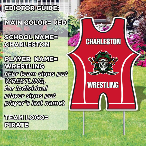 Custom Wrestling Singlet Yard Signs | Sports Team Signs – VictoryStore.com