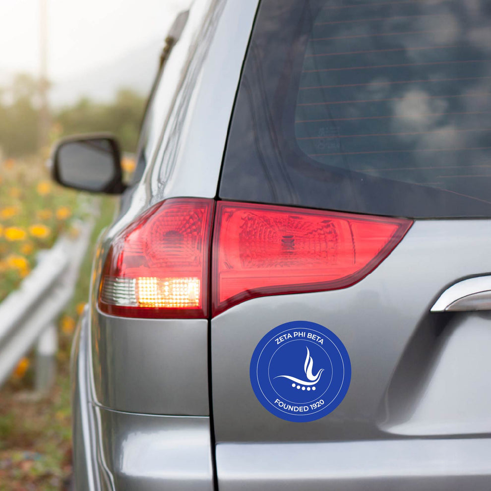 Zeta Phi Beta Sorority Car Decal Sticker- Full Color Circle Logo ...