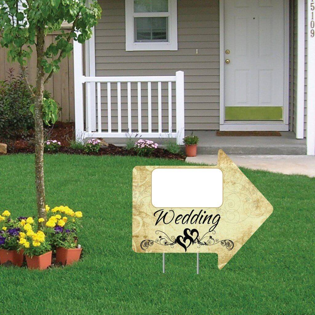 18"x24" 2 Sided Wedding Arrow Sign | VictoryStore.com