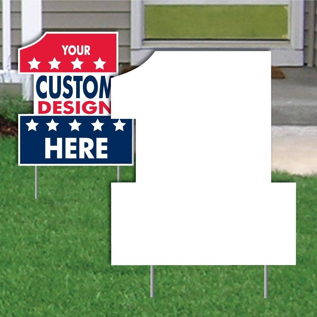 Shaped Number One Blank Yard Sign | Wholesale Pricing – VictoryStore.com