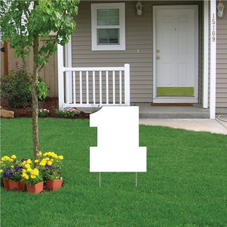 Shaped Number One Blank Yard Sign | Wholesale Pricing – VictoryStore.com