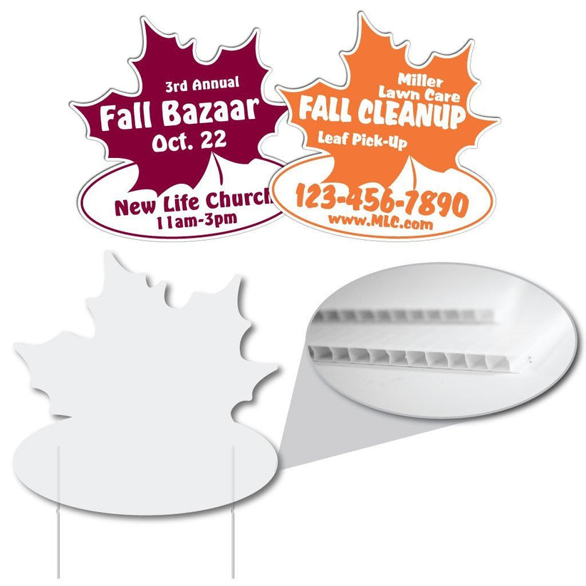 Custom 22"x22" Leaf Shaped Yard Sign – VictoryStore.com