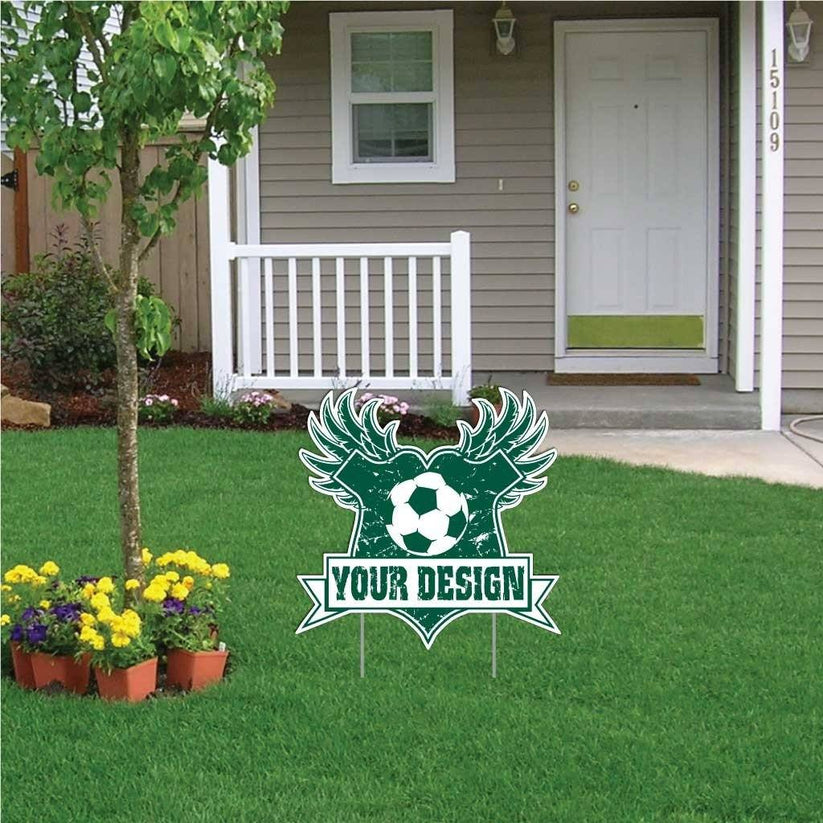 Custom 22"x22" Shield with Wings Yard Sign | Sports – VictoryStore.com