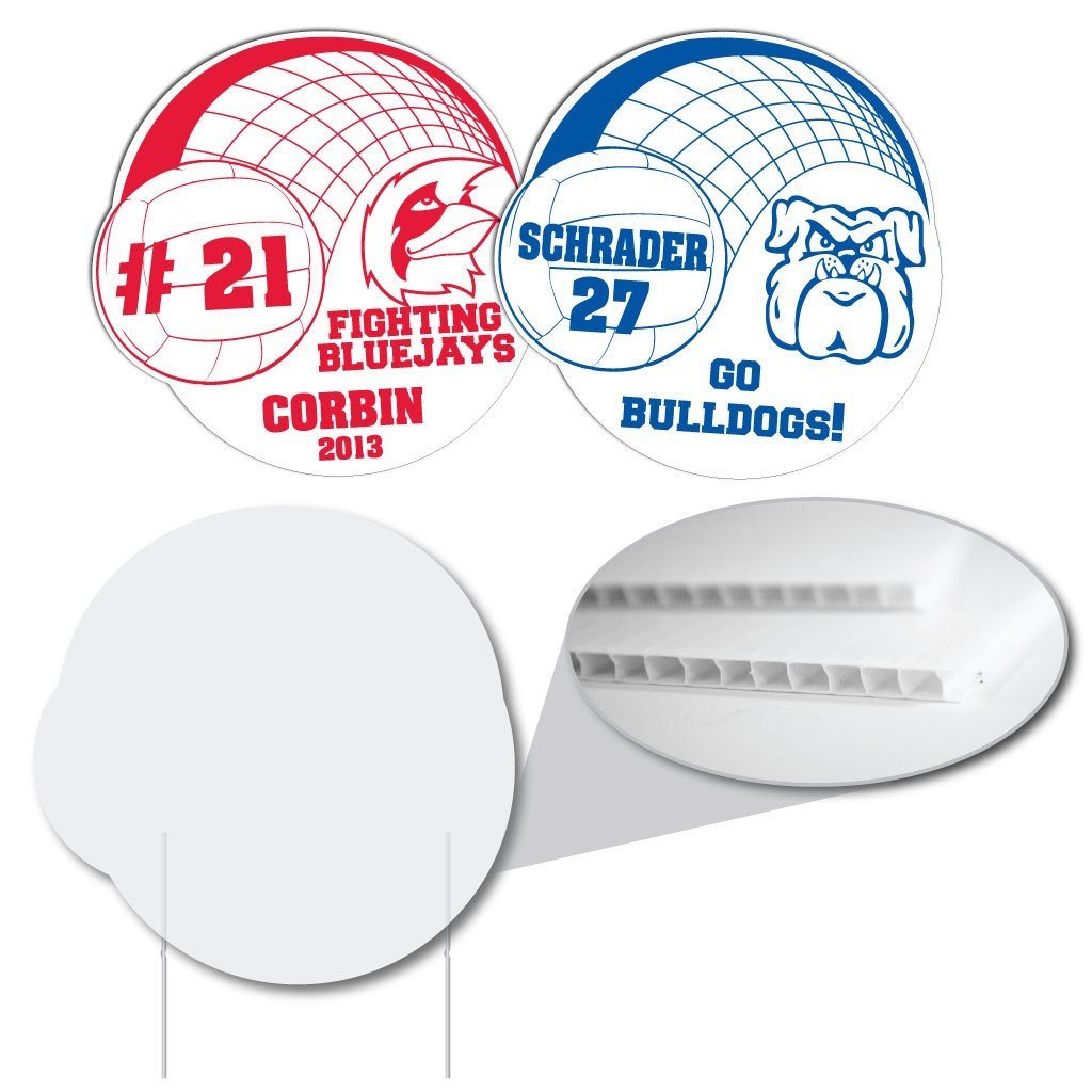Custom Volleyball Double Circle Yard Signs – VictoryStore.com