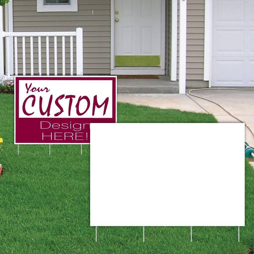 2'x3' Blank White Yard Signs | Cheap & Free Shipping – VictoryStore.com