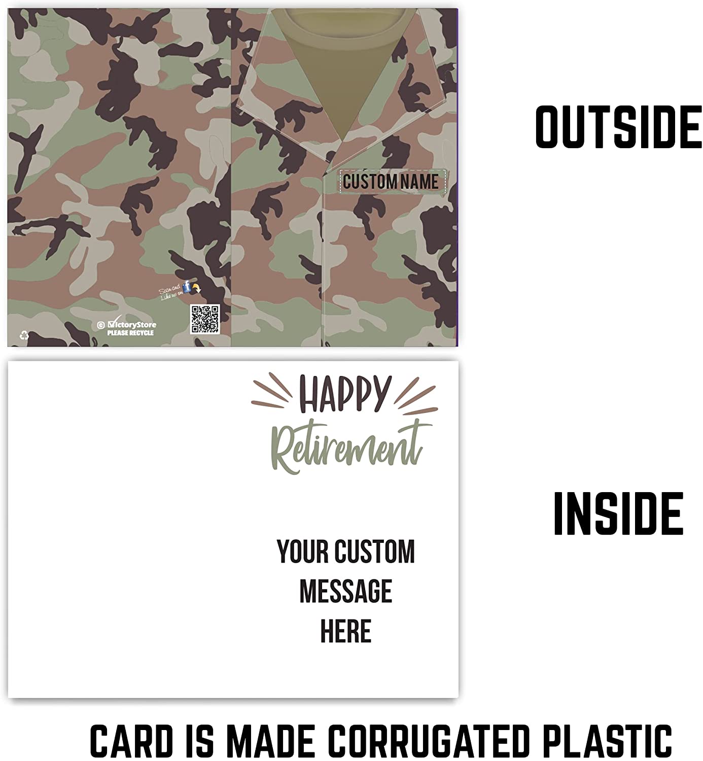 3' Custom Military Retirement Card | VictoryStore – VictoryStore.com