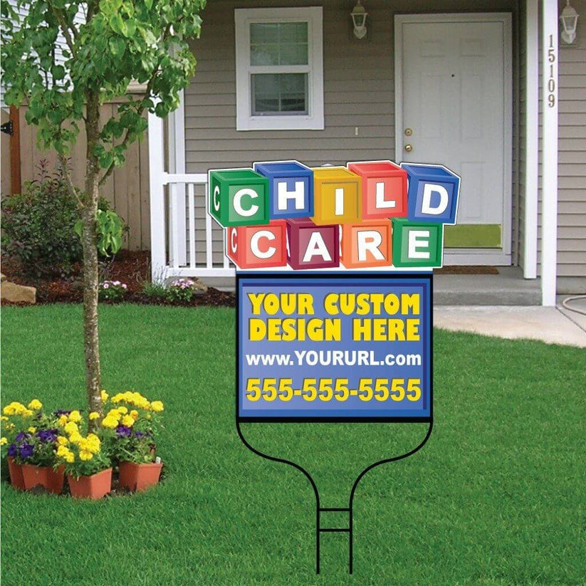 Child Care Yard Signs | Shaped Lawn Sign | VictoryStore.com