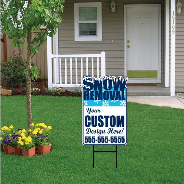 Custom Snow Removal Yard Signs | Cheap & Fast – VictoryStore.com