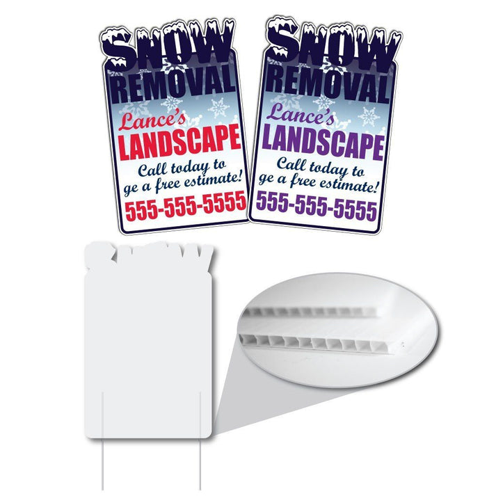 Custom Snow Removal Yard Signs | Cheap & Fast – VictoryStore.com