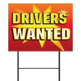 Drivers Wanted Yard Sign 17"x23" Set | VictoryStore – VictoryStore.com