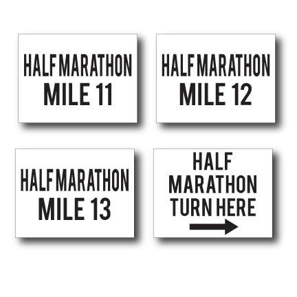 Custom Half Marathon Race Signs Package | VictoryStore – VictoryStore.com
