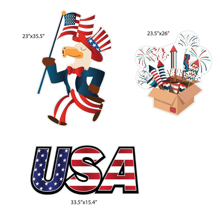 USA Uncle Sam Patriotic Yard Card Decoration | VictoryStore ...