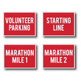 Red Marathon Race Signs Package | VictoryStore – VictoryStore.com