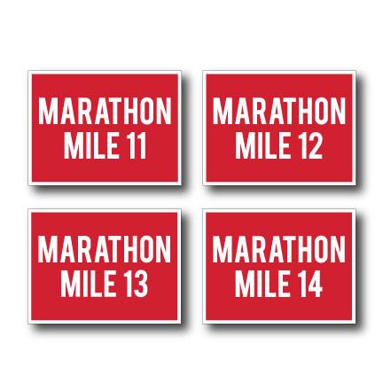 Red Marathon Race Signs Package | VictoryStore – VictoryStore.com