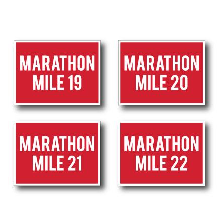 Red Marathon Race Signs Package | VictoryStore – VictoryStore.com
