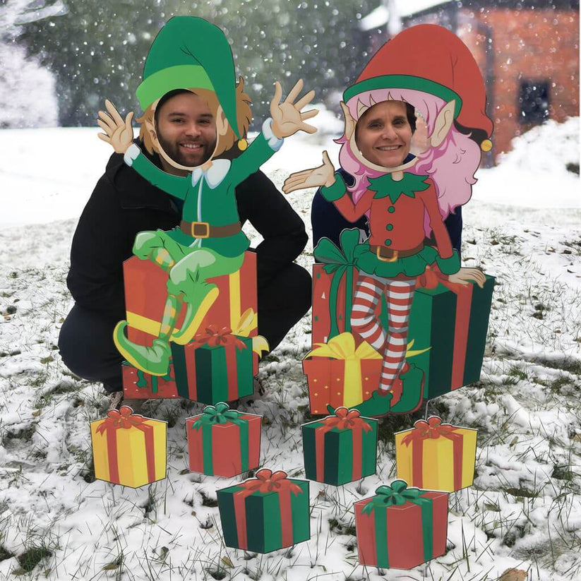 Santa's Elves Christmas Photo Props Yard Card | VictoryStore ...