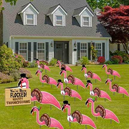 Thanksgiving Flocking Flamingo Yard Signs | VictoryStore – VictoryStore.com