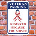 Veteran Parking Sign | Set of 2 | VictoryStore.com