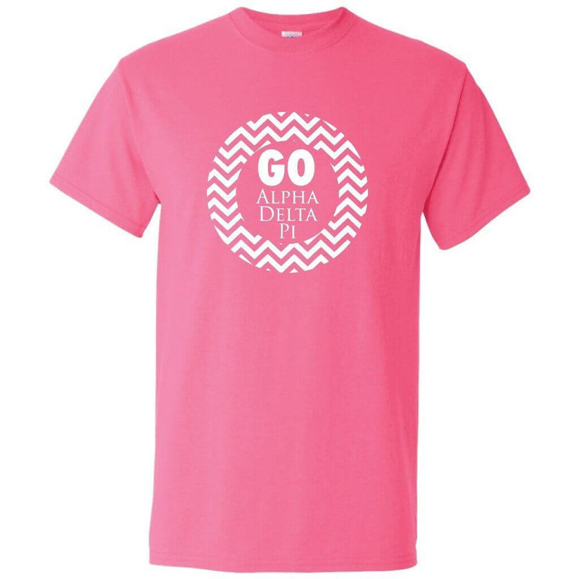 Alpha Delta Pi T-Shirt | Chevron Stripes | VictoryStore – VictoryStore.com