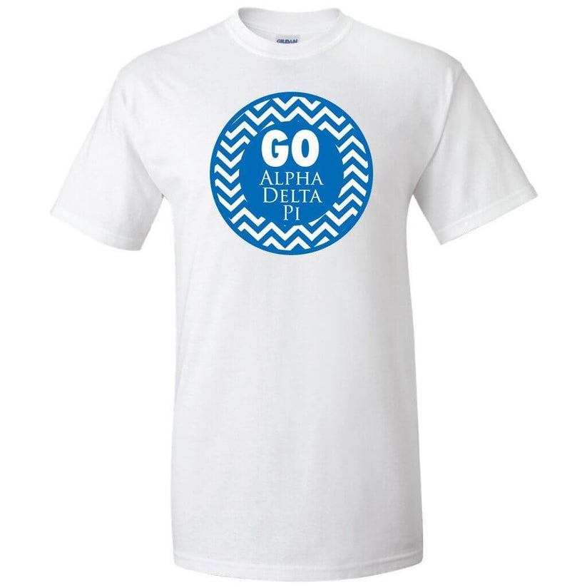 Alpha Delta Pi T-Shirt | Chevron Stripes | VictoryStore – VictoryStore.com