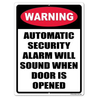 Alarm Will Sound Warning Sign or Sticker | VictoryStore – VictoryStore.com