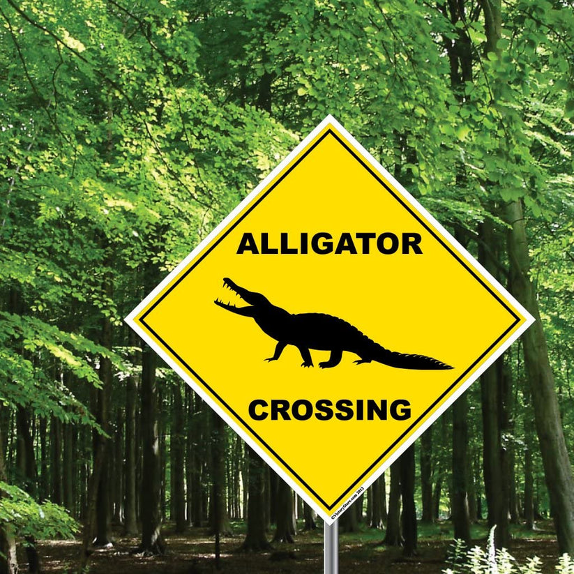 Alligator Crossing Sign or Sticker | VictoryStore – VictoryStore.com