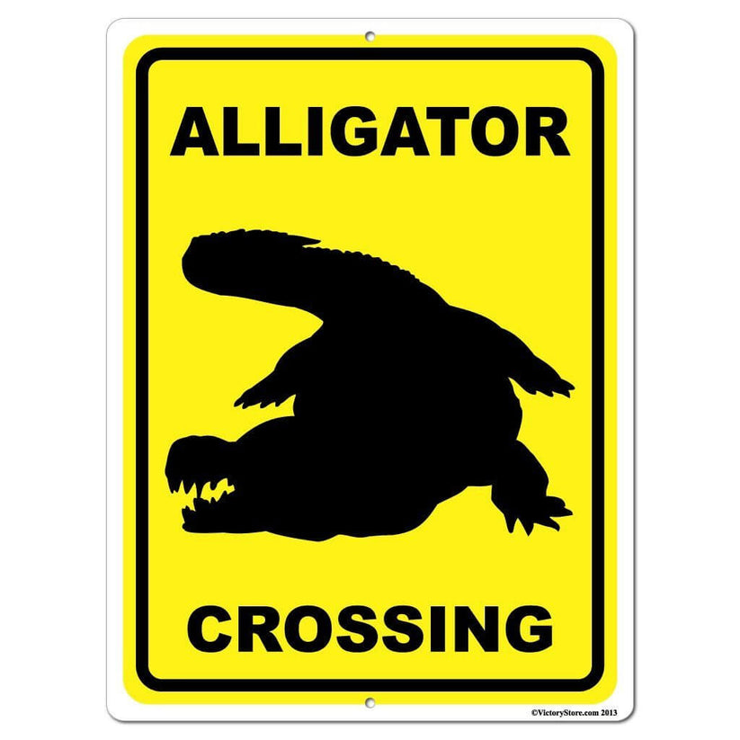 Alligator Crossing Sign or Sticker | VictoryStore – VictoryStore.com