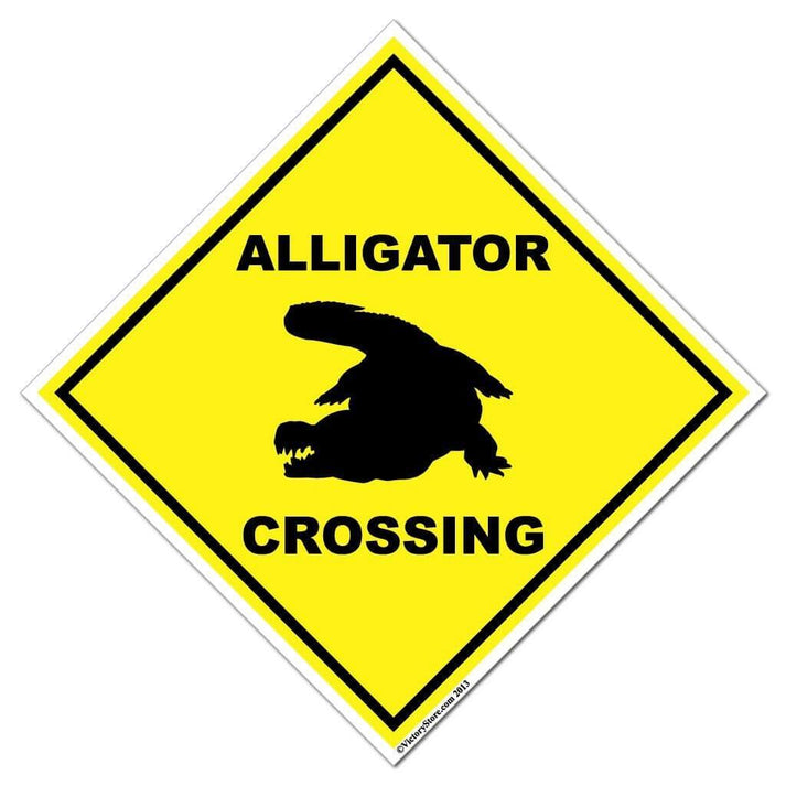 Alligator Crossing Sign or Sticker | VictoryStore – VictoryStore.com