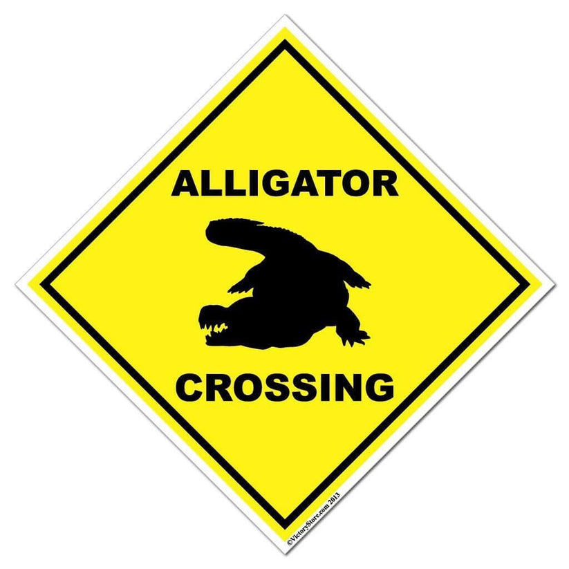 Alligator Crossing Sign or Sticker | VictoryStore – VictoryStore.com