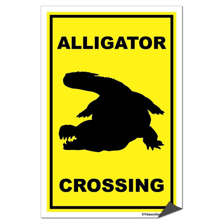 Alligator Crossing Sign or Sticker | VictoryStore – VictoryStore.com
