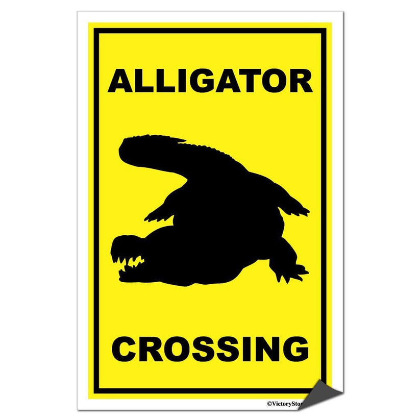 Alligator Crossing Sign or Sticker | VictoryStore – VictoryStore.com